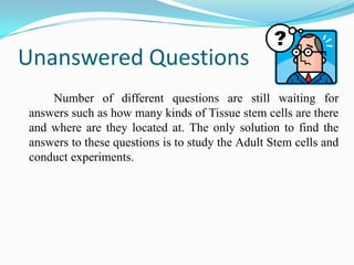 Stem cell tisue final version | PPT