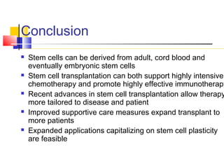 Stem cell transplantation | PPT