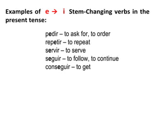 Stem change verbs | PPT