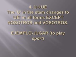 Stem change boot verbs notes | PPTX