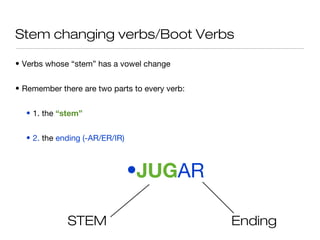 Stem changing verbs | PPT
