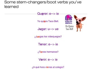 Stem changing verbs | PPT