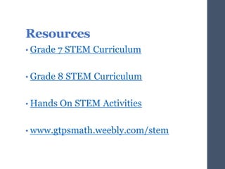 STEM Class 7-8 Overview | PPTX | Education