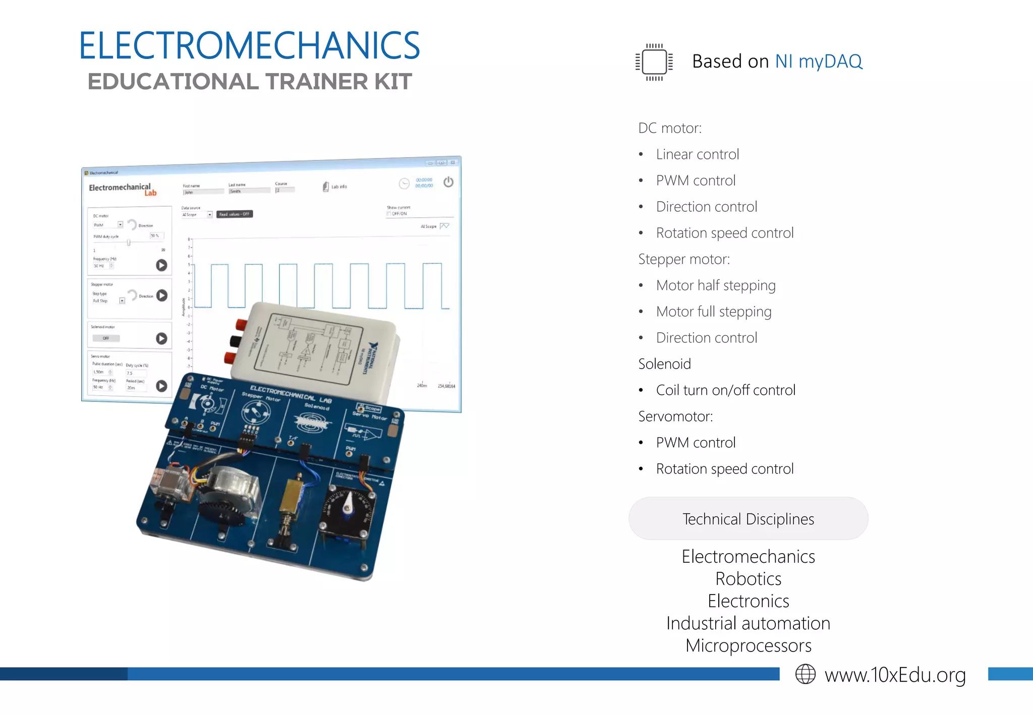 STEM educational trainer kits based on NI ELVIS and NI myDAQ | PDF