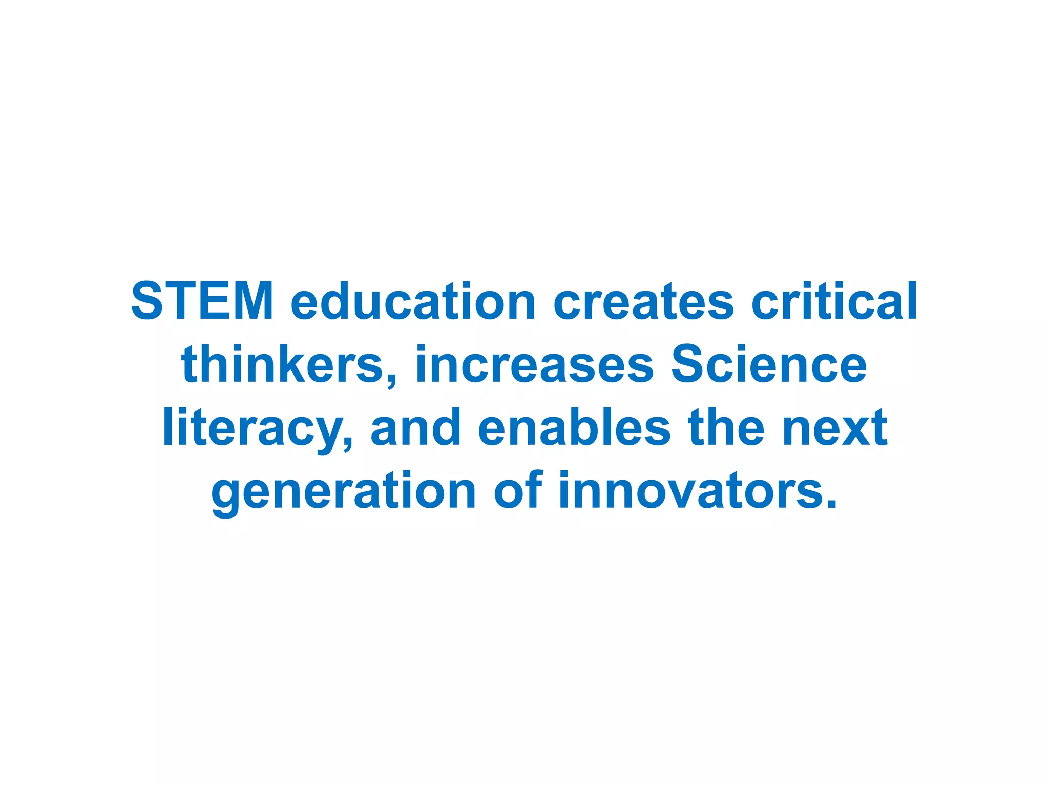 STEM Education Tool - Why is STEM Education So Important | PPTX