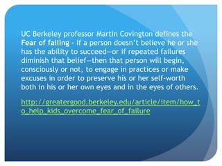 Stem fear of failure | PPTX