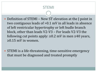 Stemi | PPTX | Heart and Cardiovascular Diseases | Diseases and Conditions
