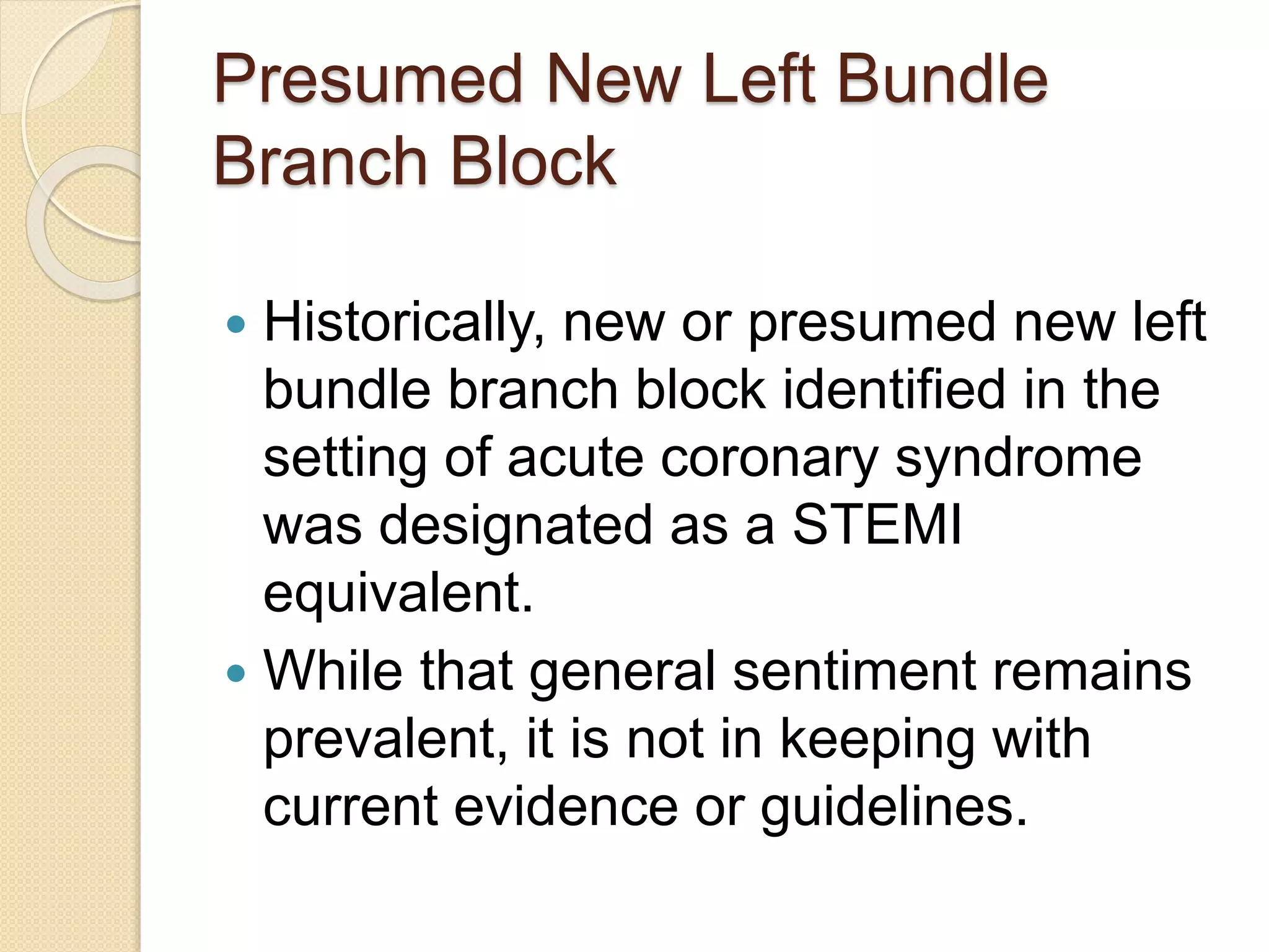 STEMI equivalents- ECG update | PPTX