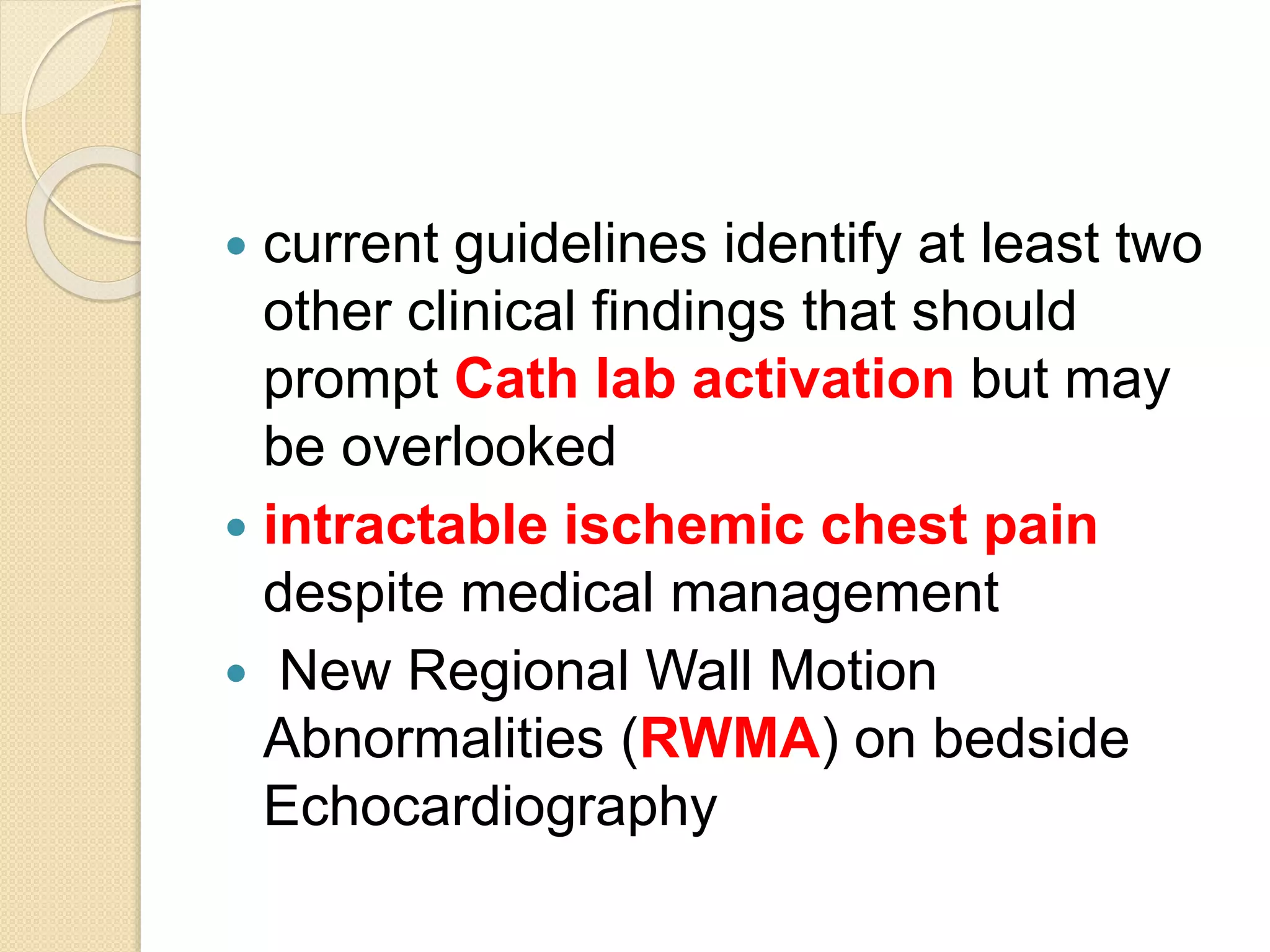 STEMI equivalents- ECG update | PPTX