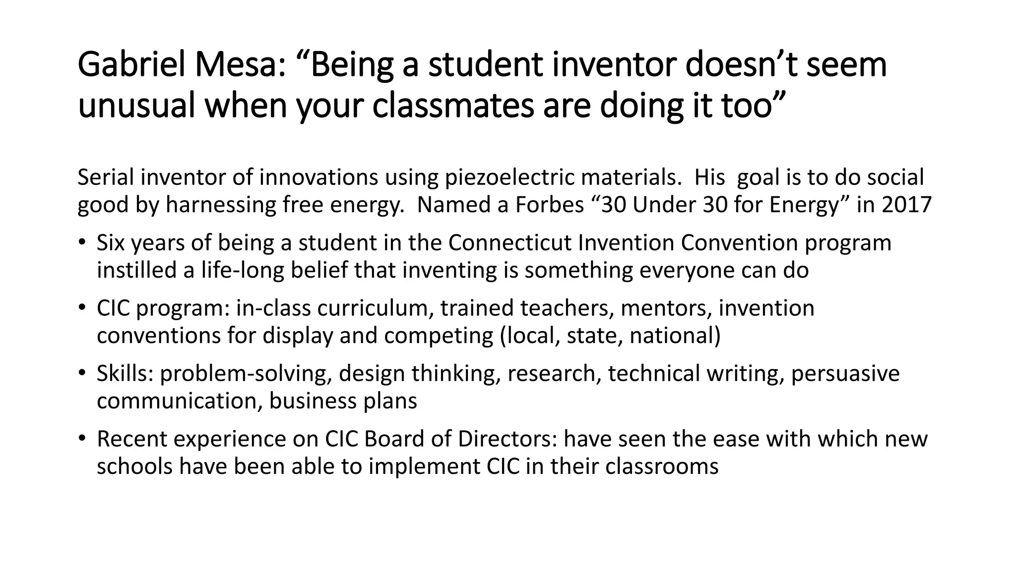 Student Inventors: What We Need in Our Schools | PPT