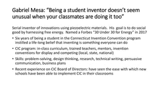 Student Inventors: What We Need in Our Schools | PPT