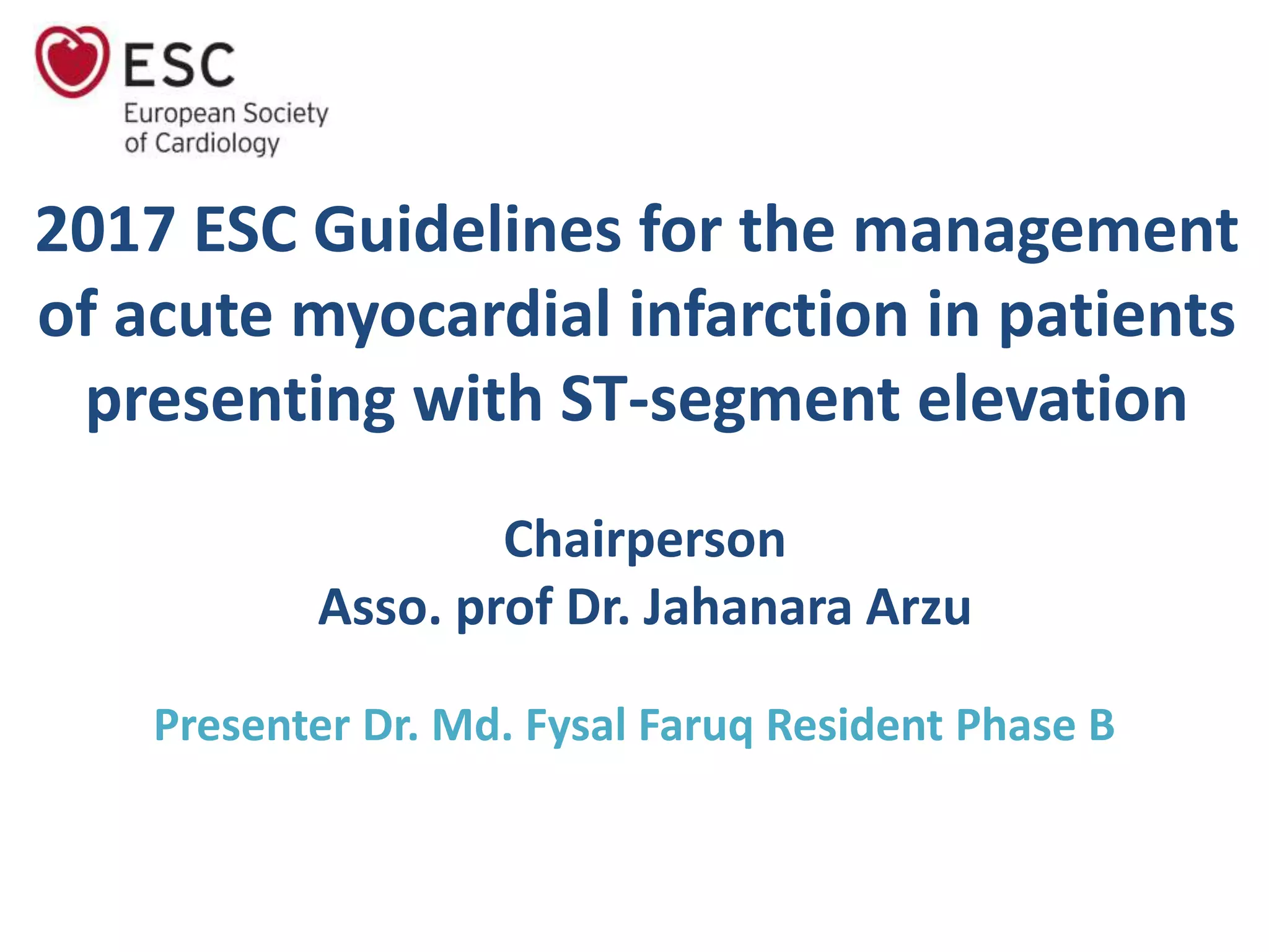 Stemi guideline esc 2017 | PPTX