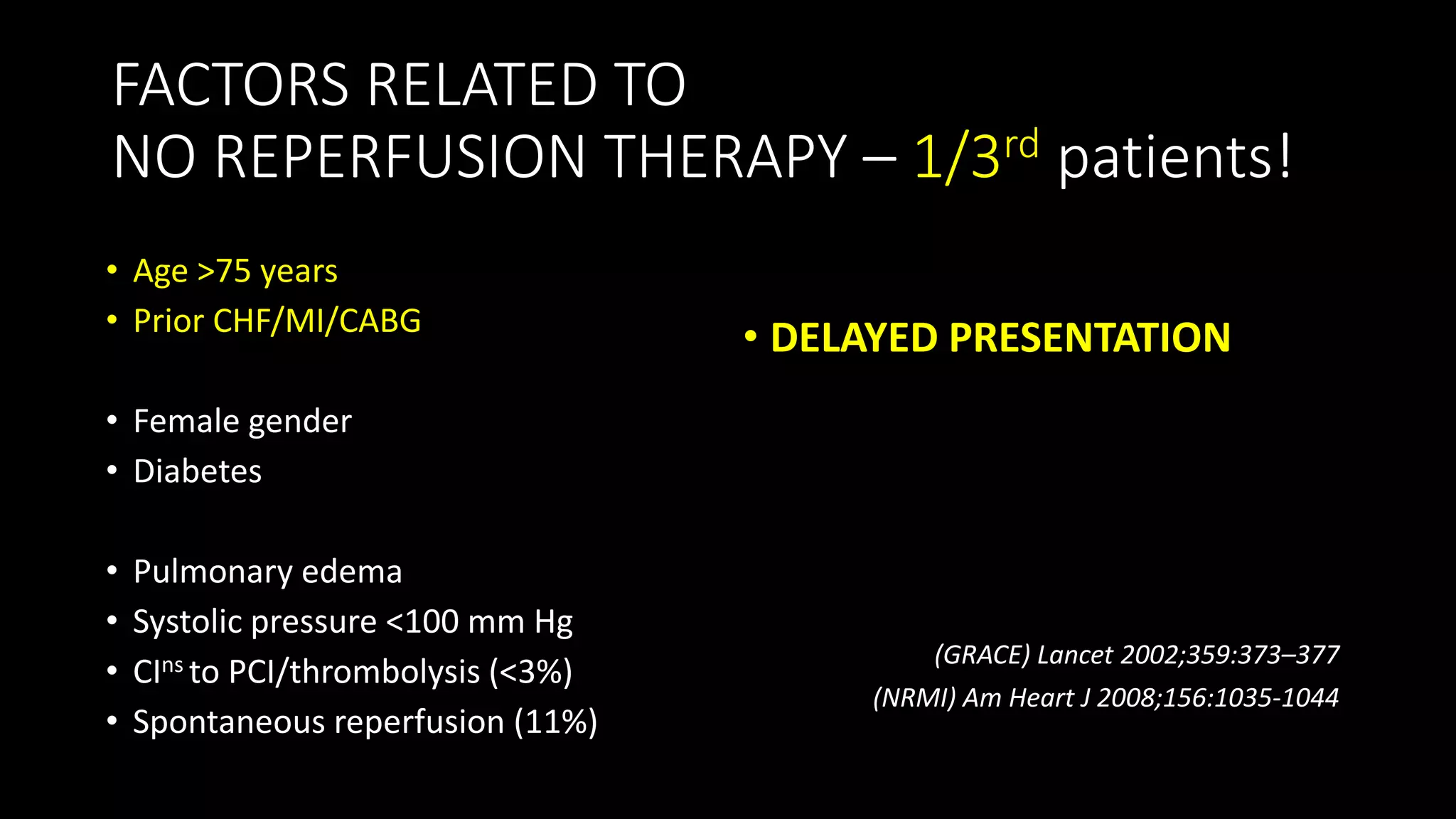 STEMI Late Presentation - Management and practical approach | PPTX