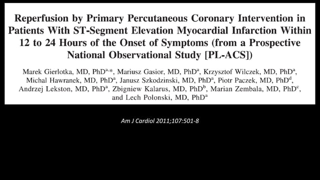 STEMI Late Presentation - Management and practical approach | PPTX ...