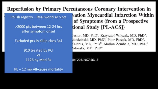 STEMI Late Presentation - Management and practical approach | PPTX ...