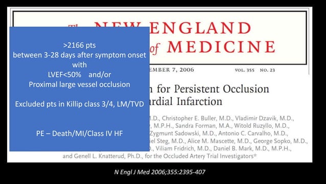 STEMI Late Presentation - Management and practical approach | PPTX ...
