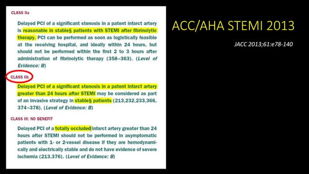 STEMI Late Presentation - Management and practical approach | PPTX ...