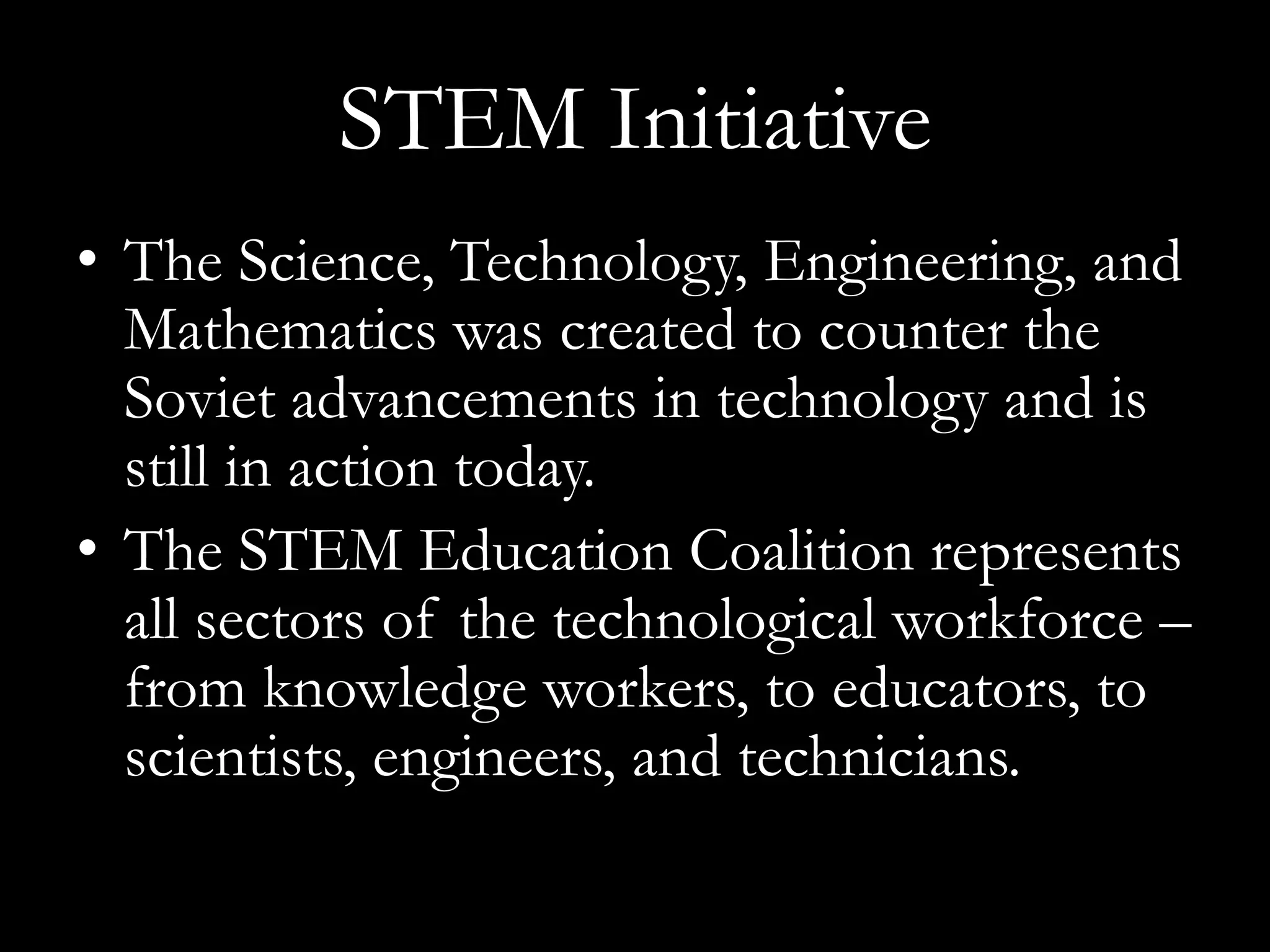 Stem Initiative | PPTX | Education industry | Industries