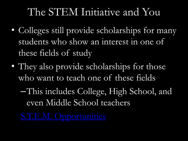 Stem Initiative | PPTX | Education industry | Industries