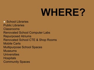 Stem, innovation, makerspaces...what's next | PPT