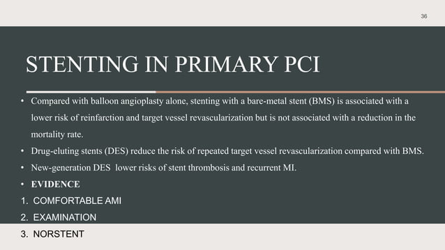 STEMI PPT for acute coronary syndome acute MI | PPTX | Heart and ...