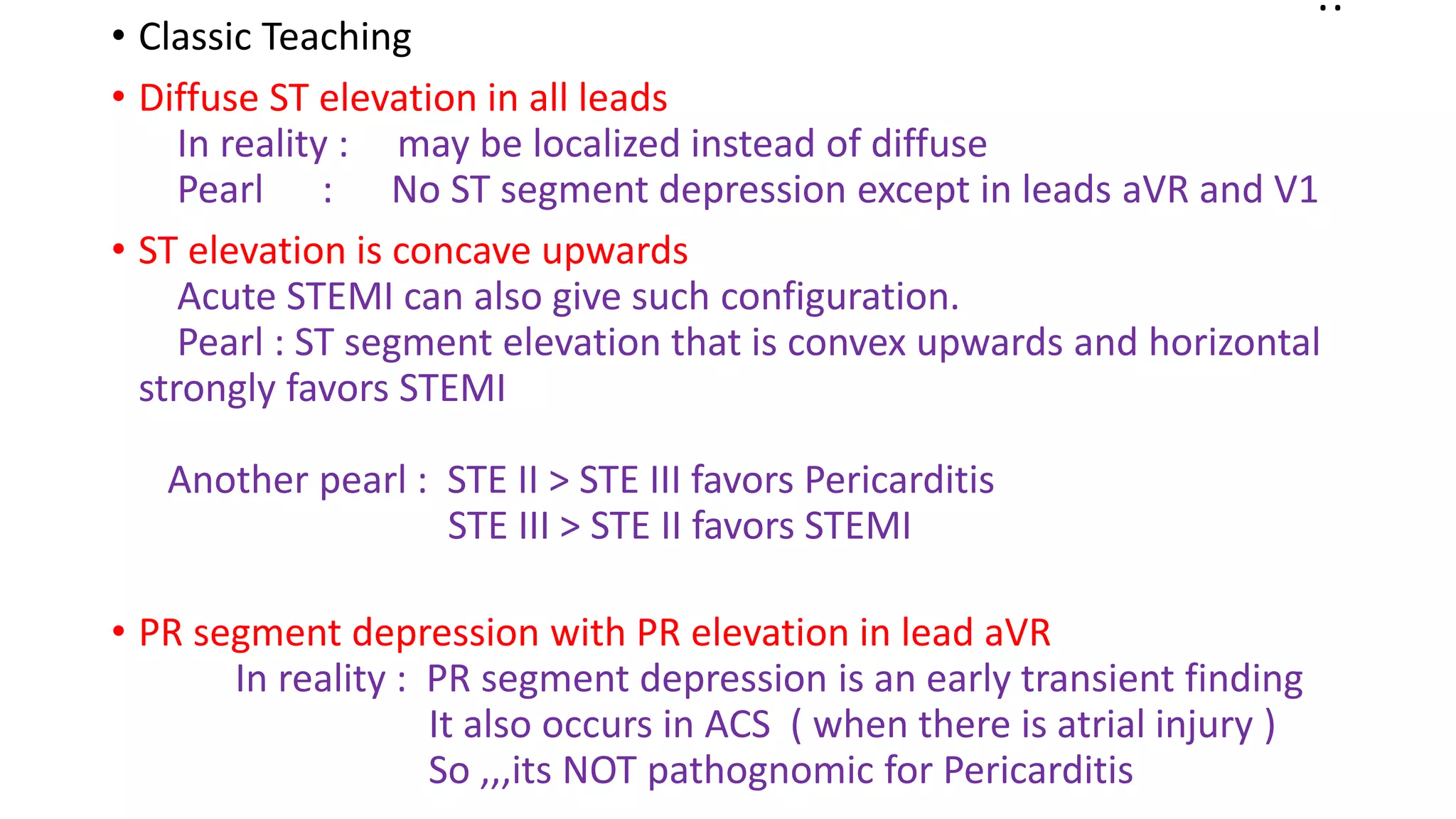 Stemi vs pericarditis ECG diagnosis | PPTX