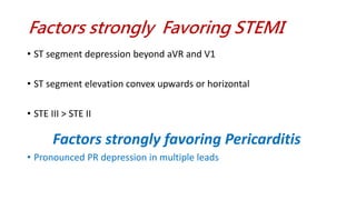 Stemi vs pericarditis ECG diagnosis | PPT