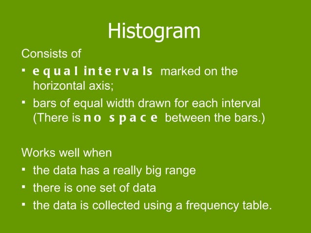 Stem & leaf, Bar graphs, and Histograms | PPT | Maps & Navigation