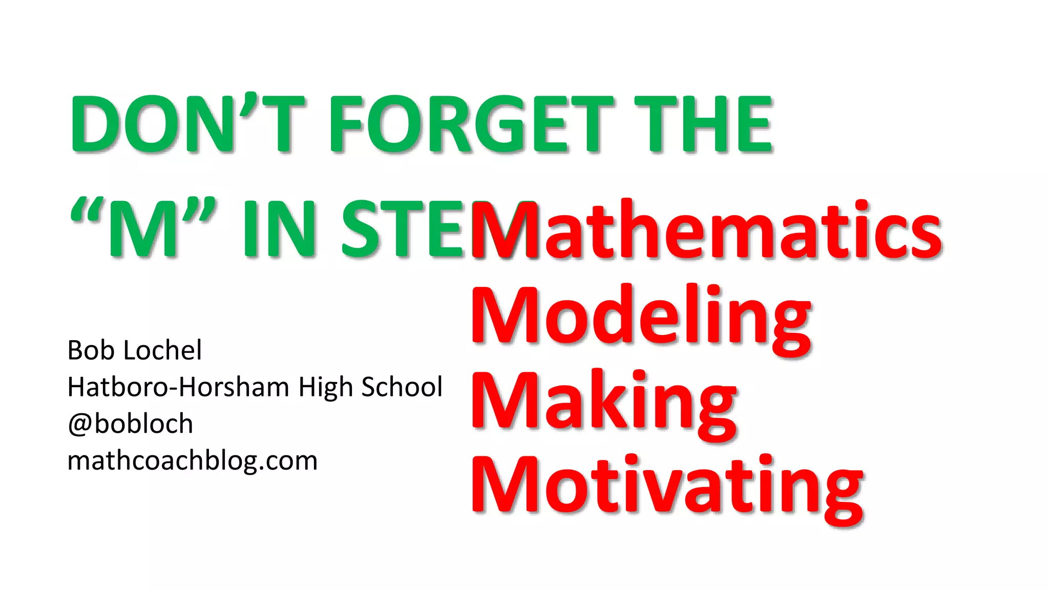 What is the M in STEM? | PPTX