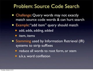 ERA - A Comparison of Stemmers on Source Code Identifiers for Software ...