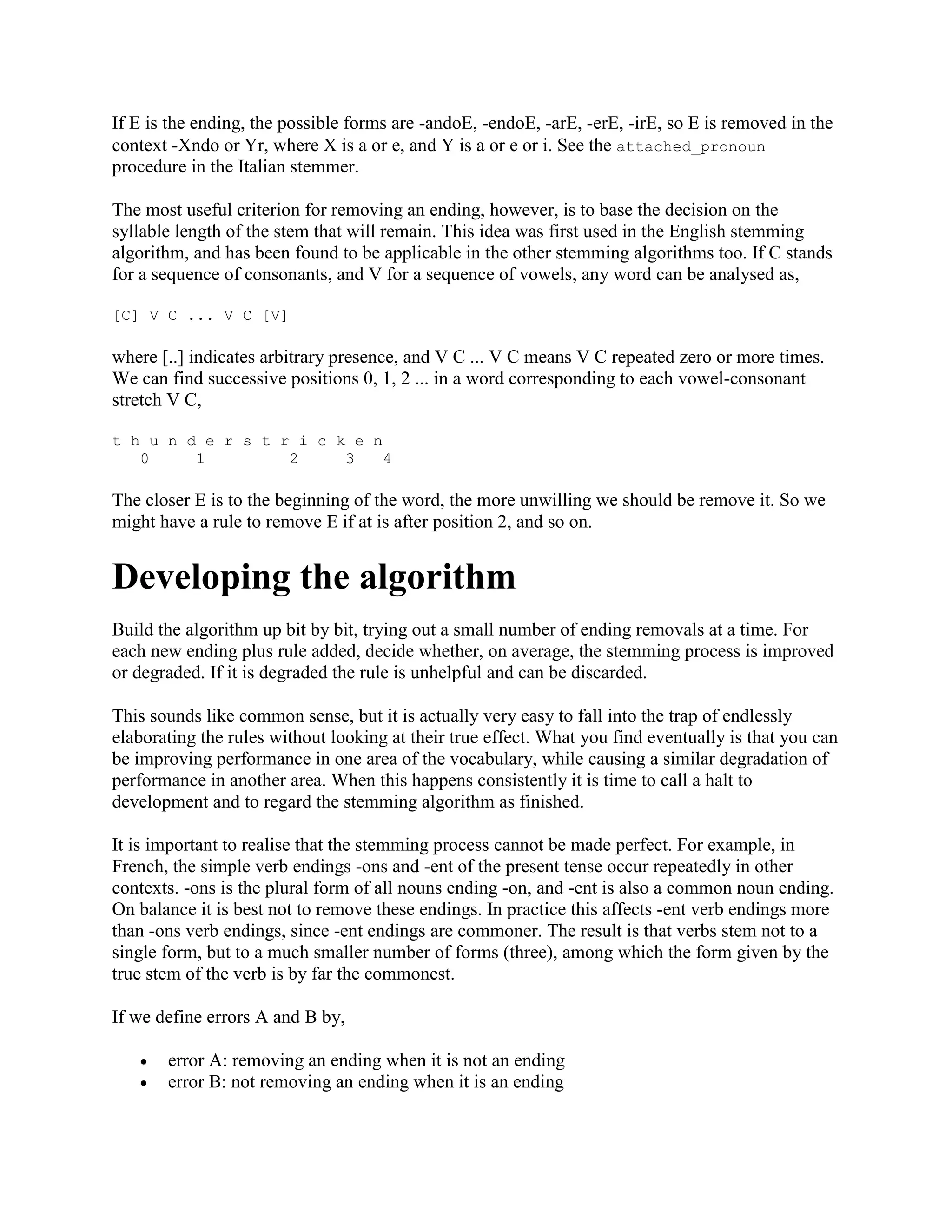 Stemming algorithms | PDF