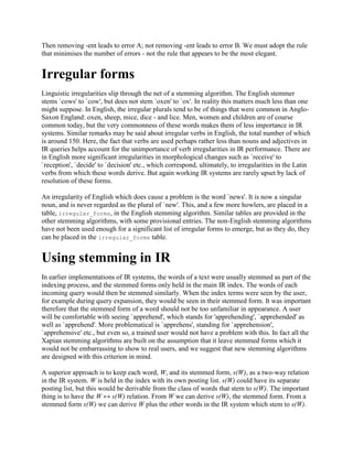 Stemming algorithms | PDF
