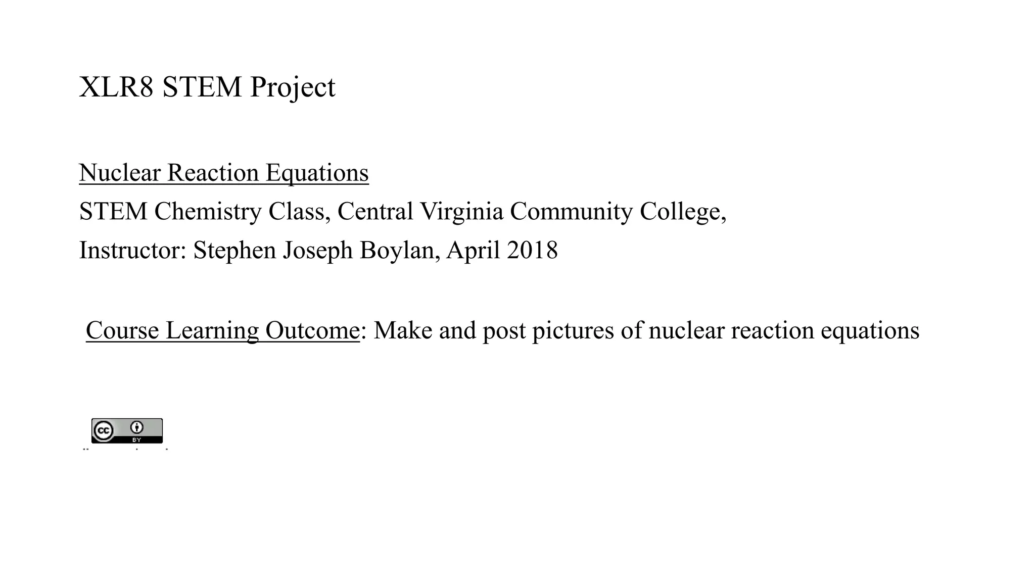 STEM XLR8 Nuclear Reaction Equations 207B | PPTX