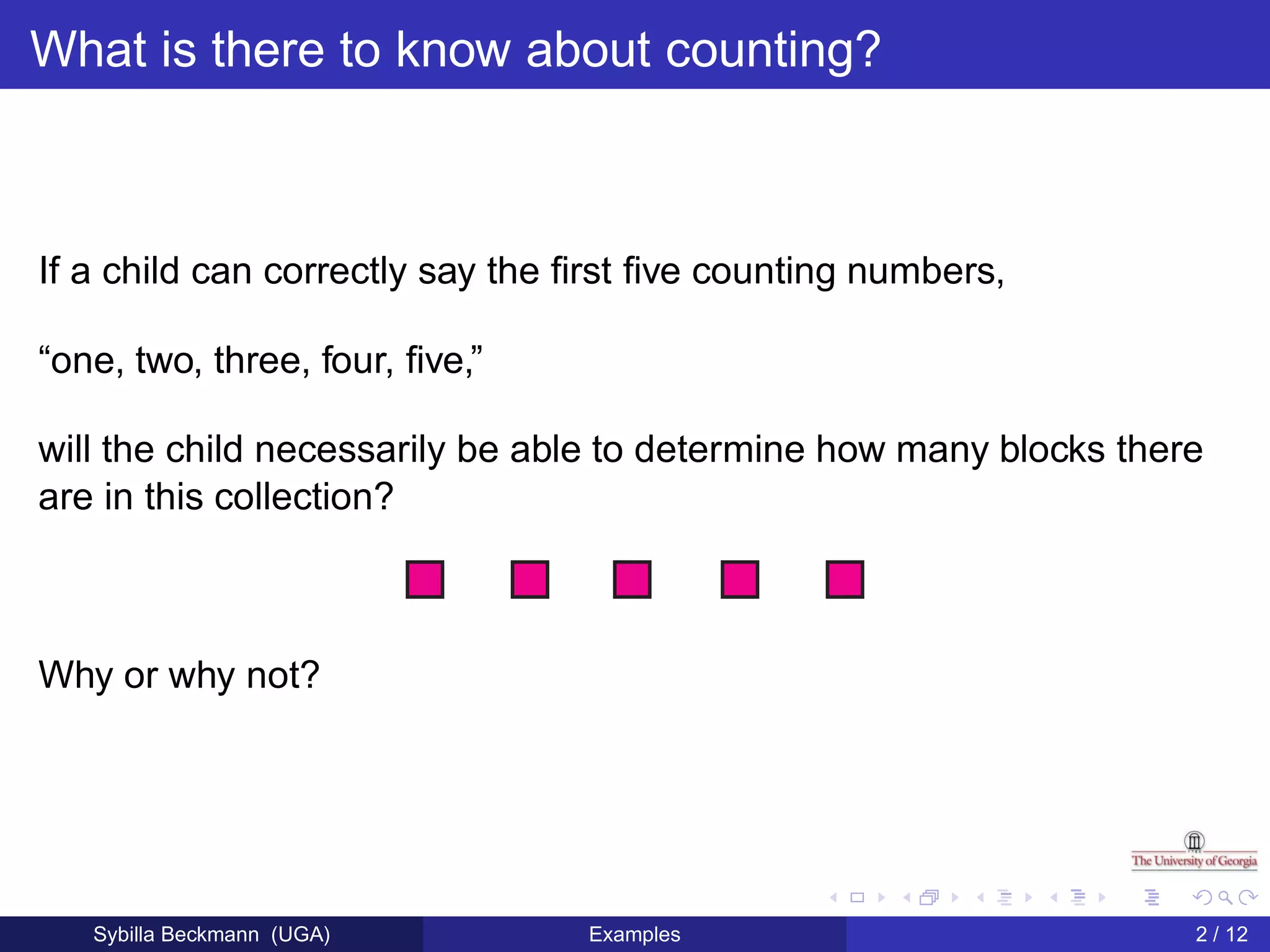 Early Childhood Math Examples - Sybilla Beckmann | PDF