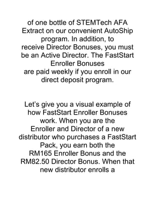 Stemtech income plan ++ | PDF