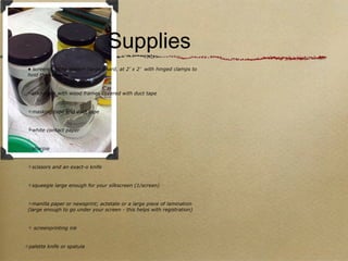 Stencil Cut Screenprinting | PPT