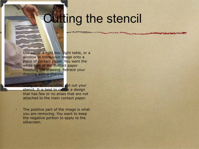 Stencil Cut Screenprinting | PPT