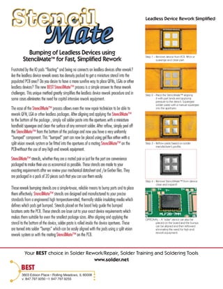 How to Speed Up QFN and LGA device rework using StencilMate Process | PDF