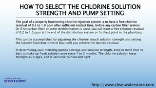 Stenner Pump Chlorinator Installation and Start Up Guide | PPTX