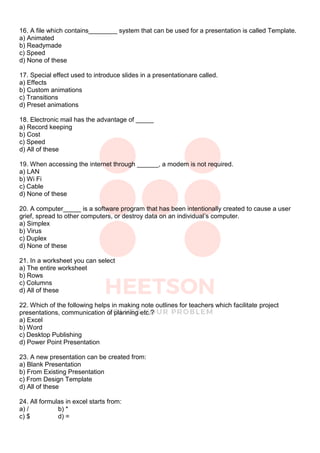 ITI Steno English Question Papers Previous Years | PDF