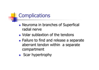 Stenosing tenovaginitis class for orthopedics residents | PPTX