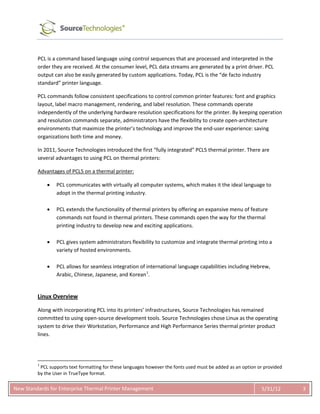 New Standards for Enterprise Thermal Printer Management | PDF