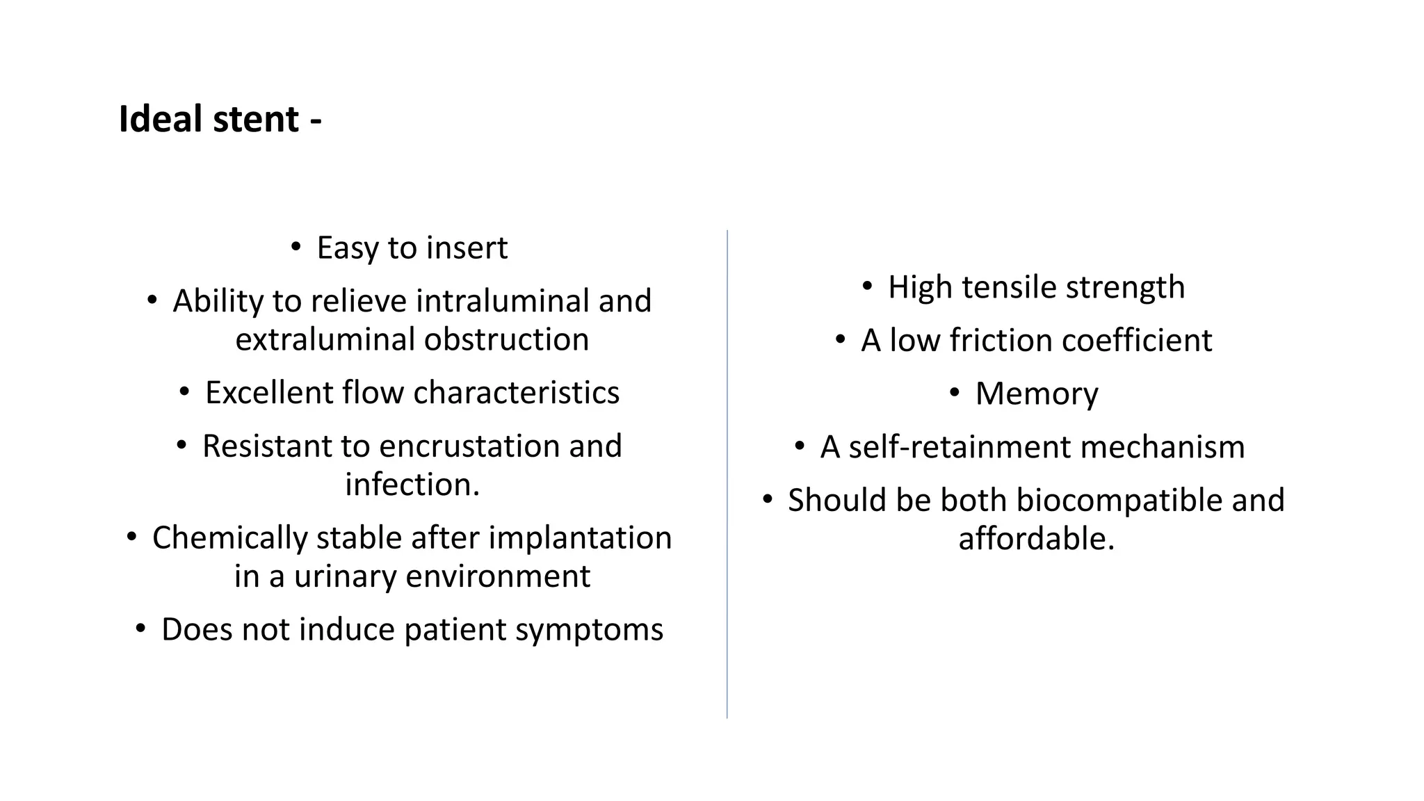 Stents in urology | PPTX