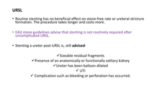 Stents in urology | PPTX