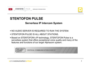 Stentofon Pulse Power Point | PPT