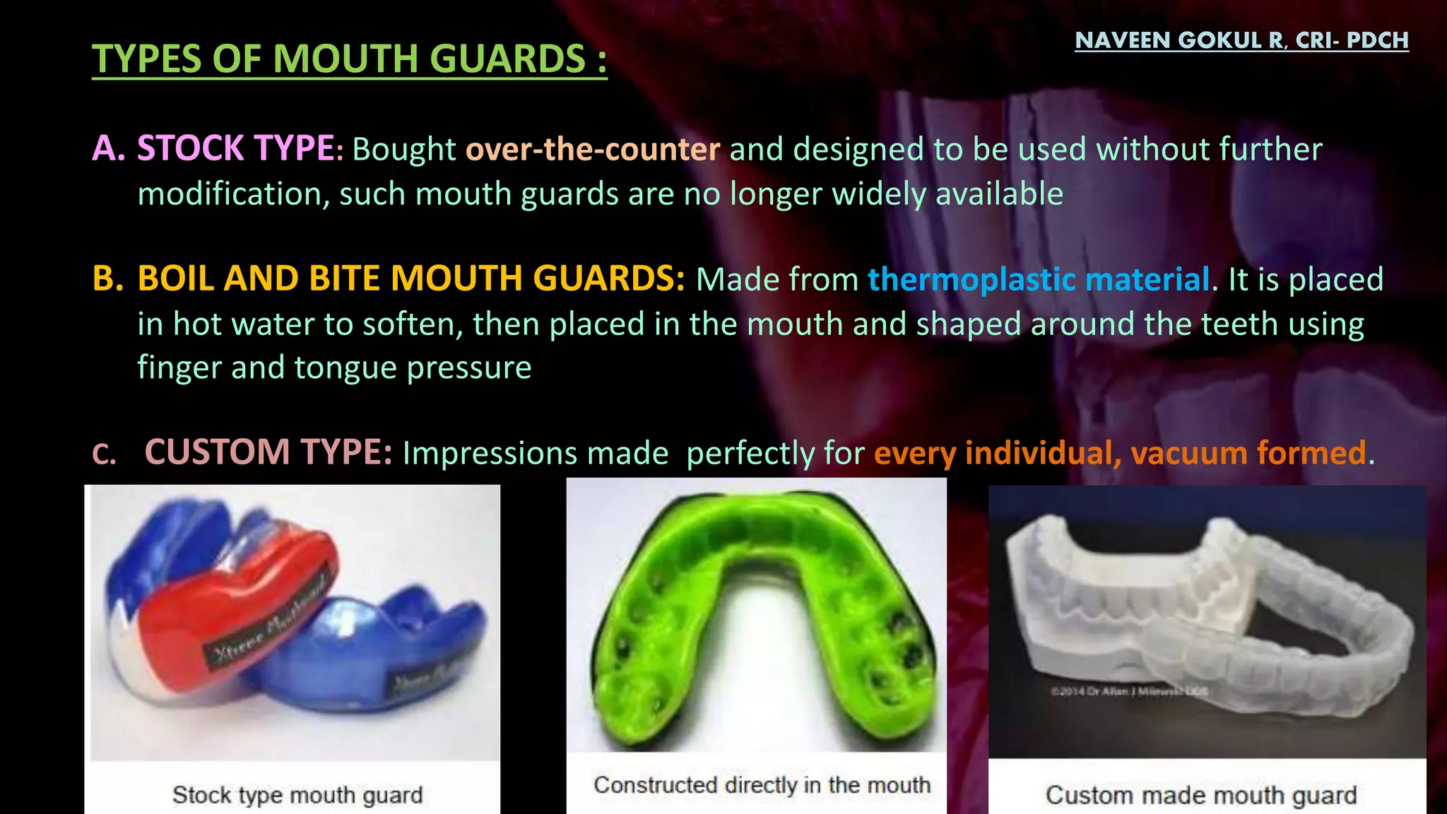 STENTS AND SPLINTS IN PROSTHODONTICS | PPTX