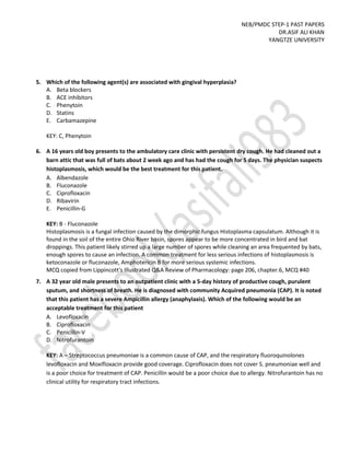 Step 1 PMDC paper compiled by Dr. Asif ali | PDF