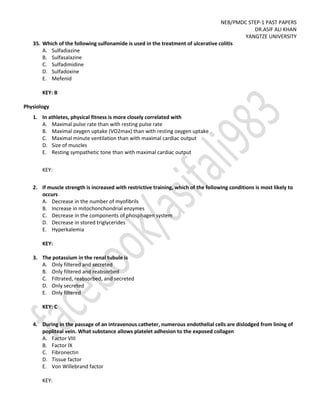 Step 1 PMDC paper compiled by Dr. Asif ali | PDF
