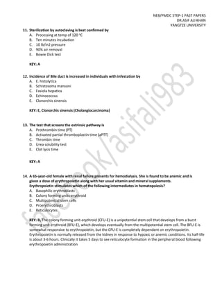 Step 1 PMDC paper compiled by Dr. Asif ali | PDF