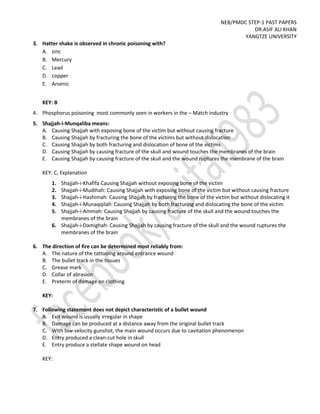 Step 1 PMDC paper compiled by Dr. Asif ali | PDF